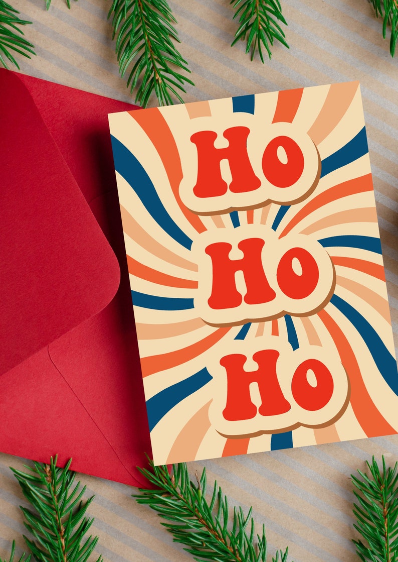 Retro Christmas Card - Printable Cards, Printable Greeting Cards ...