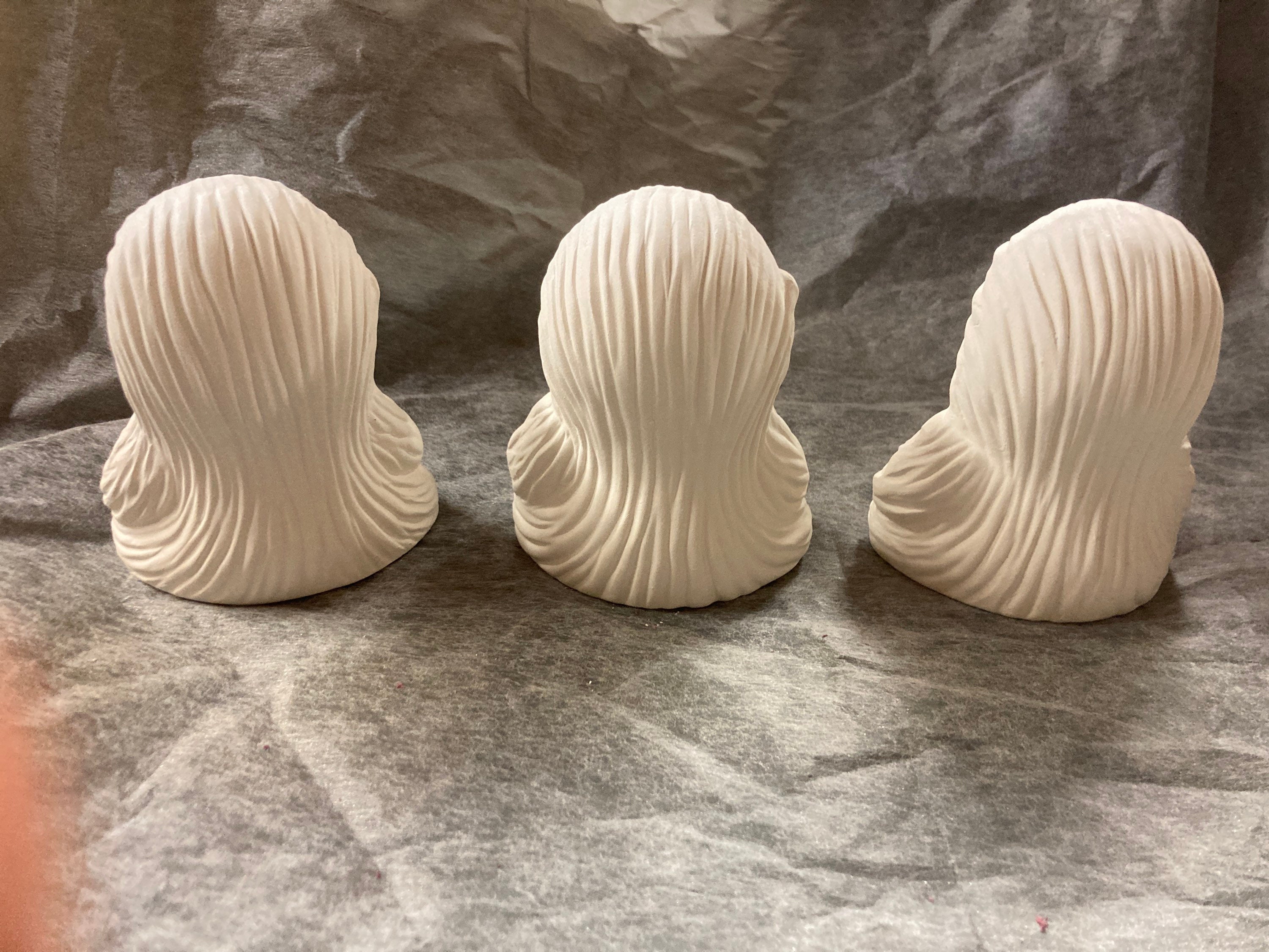 Set of Three Unpainted Ceramic Sloths in Bisque - Etsy