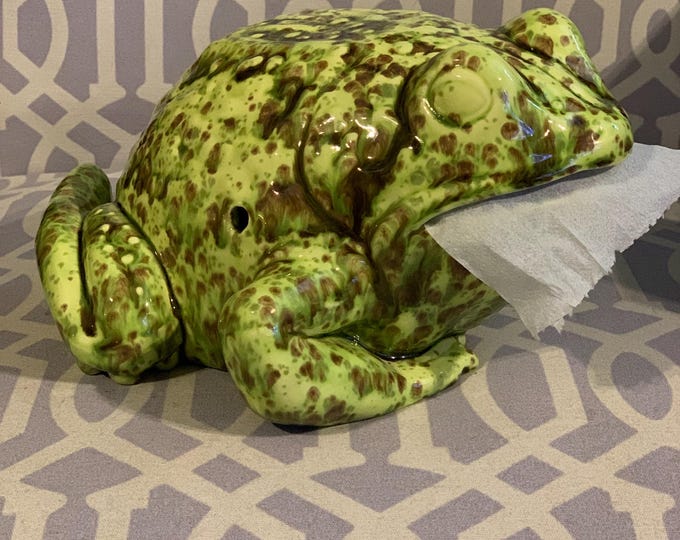 CUSTOM Painted Ceramic Arnel Toad Toilet Paper Holder LARGE - Etsy