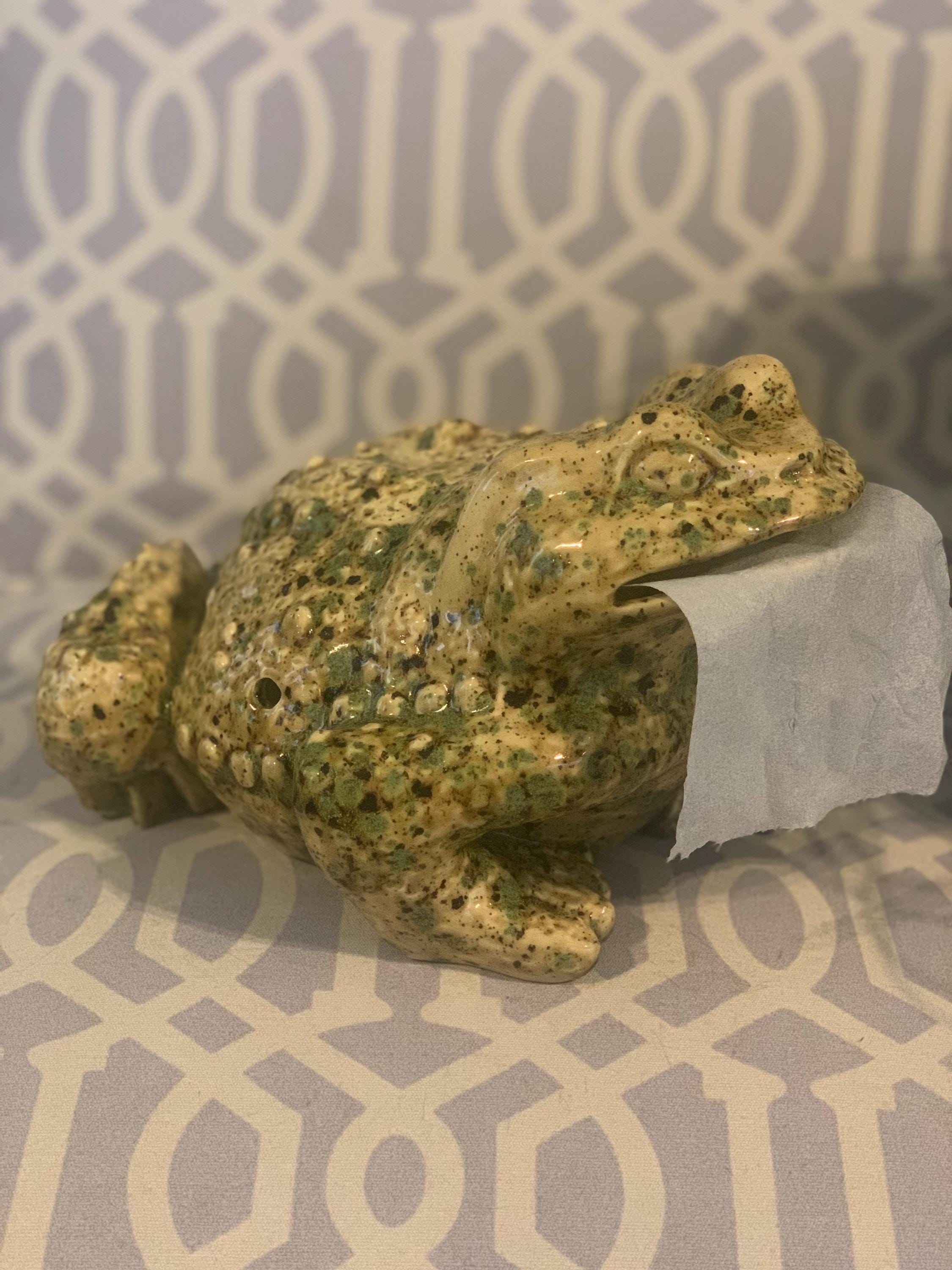 Toilet Paper Ceramic Frog Dispenser - Etsy