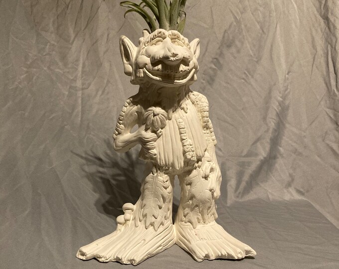Unfinished Ceramic Troll With Air Plant in Bisque - Etsy