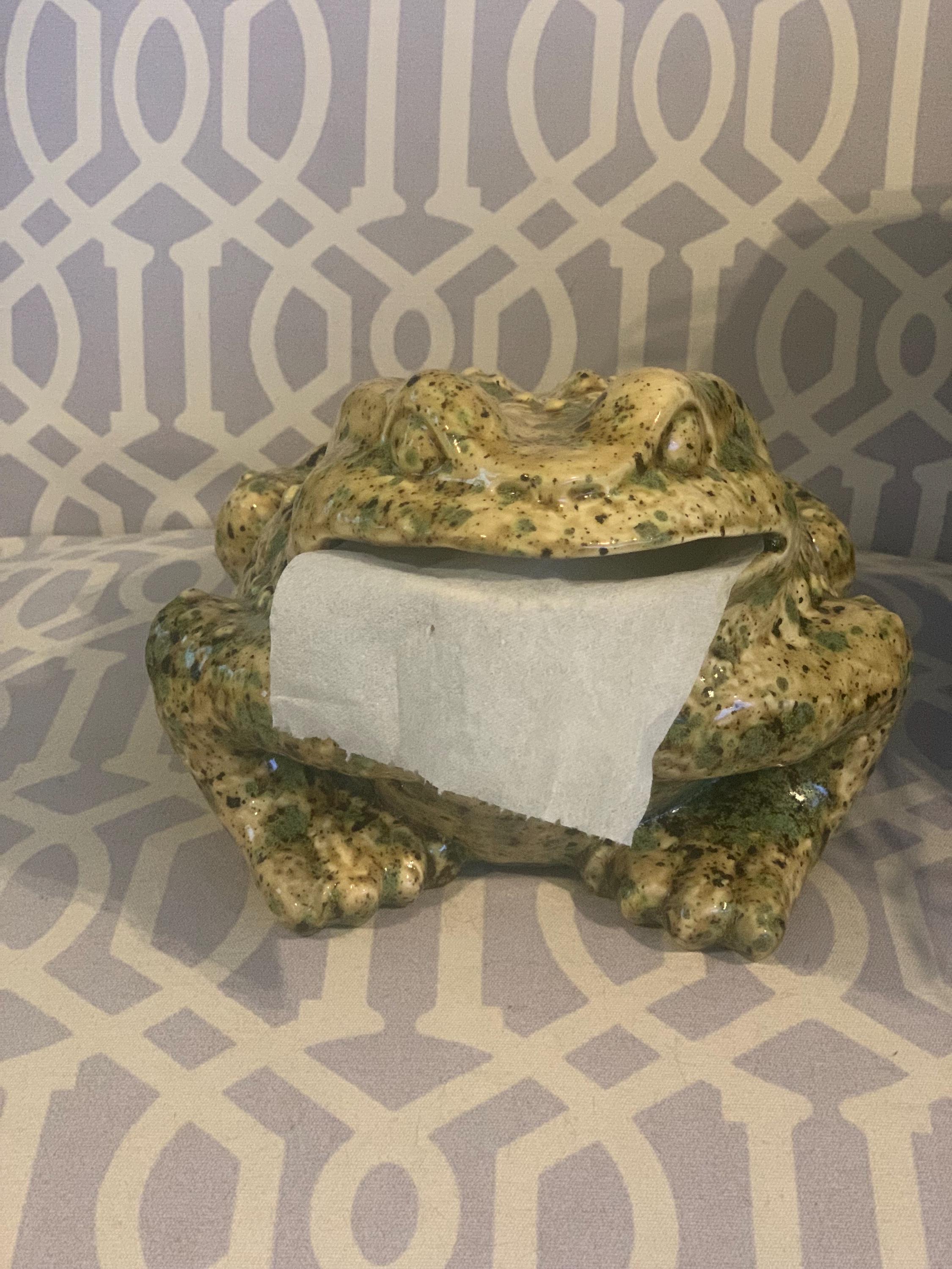 Toilet Paper Ceramic Frog Dispenser - Etsy