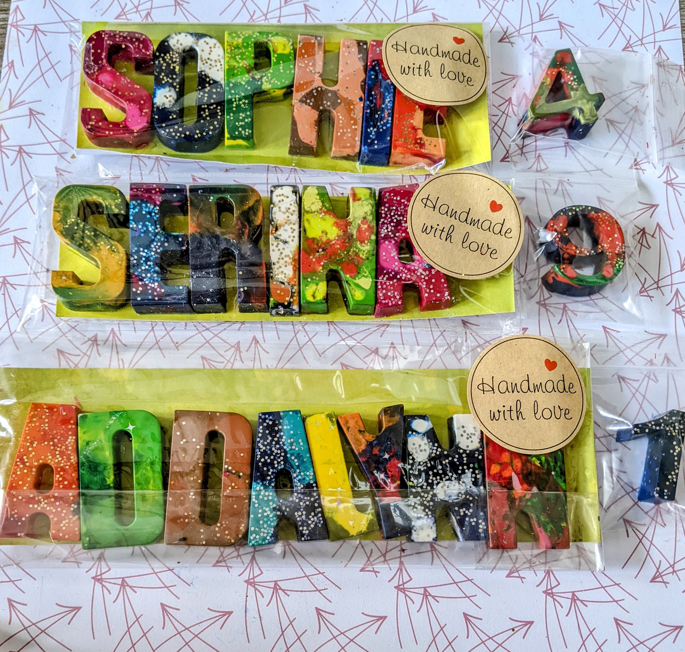 Rainbow Crayons Letters, Numbers & Puzzles - Etsy