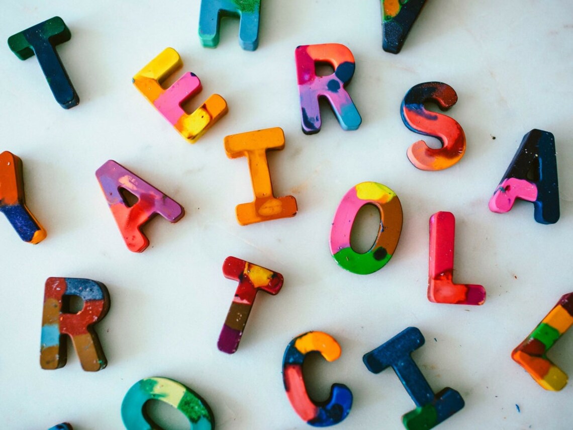 Rainbow Crayons Letters, Numbers & Puzzles - Etsy