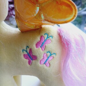 FLUTTERSHY 11 Large My Little Pony Gorgeous Lemon TY Beanie Sparkle ...