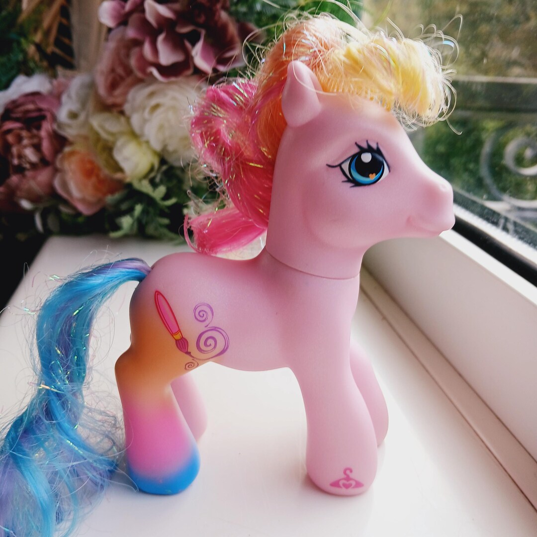 My Little Pony G3 Toola Roola 2007 Multi Coloured Brushable Hair 12cms ...