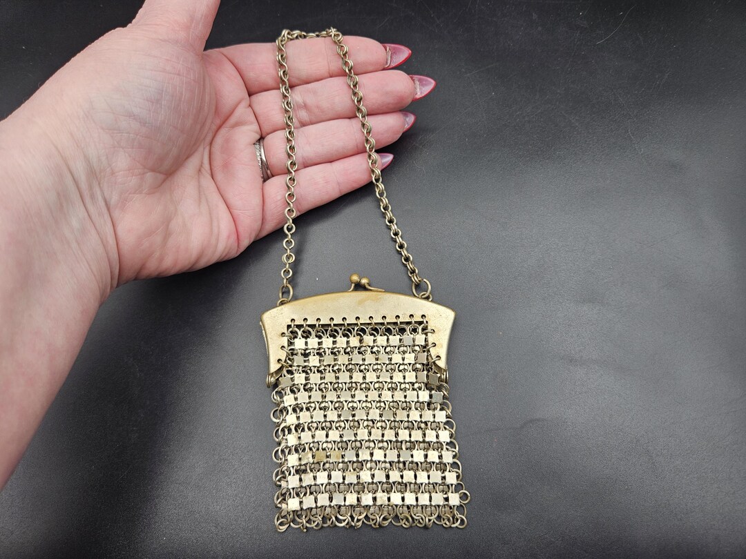 Antique Edwardian Chain Mail Chatelaine Coin Purse - Etsy