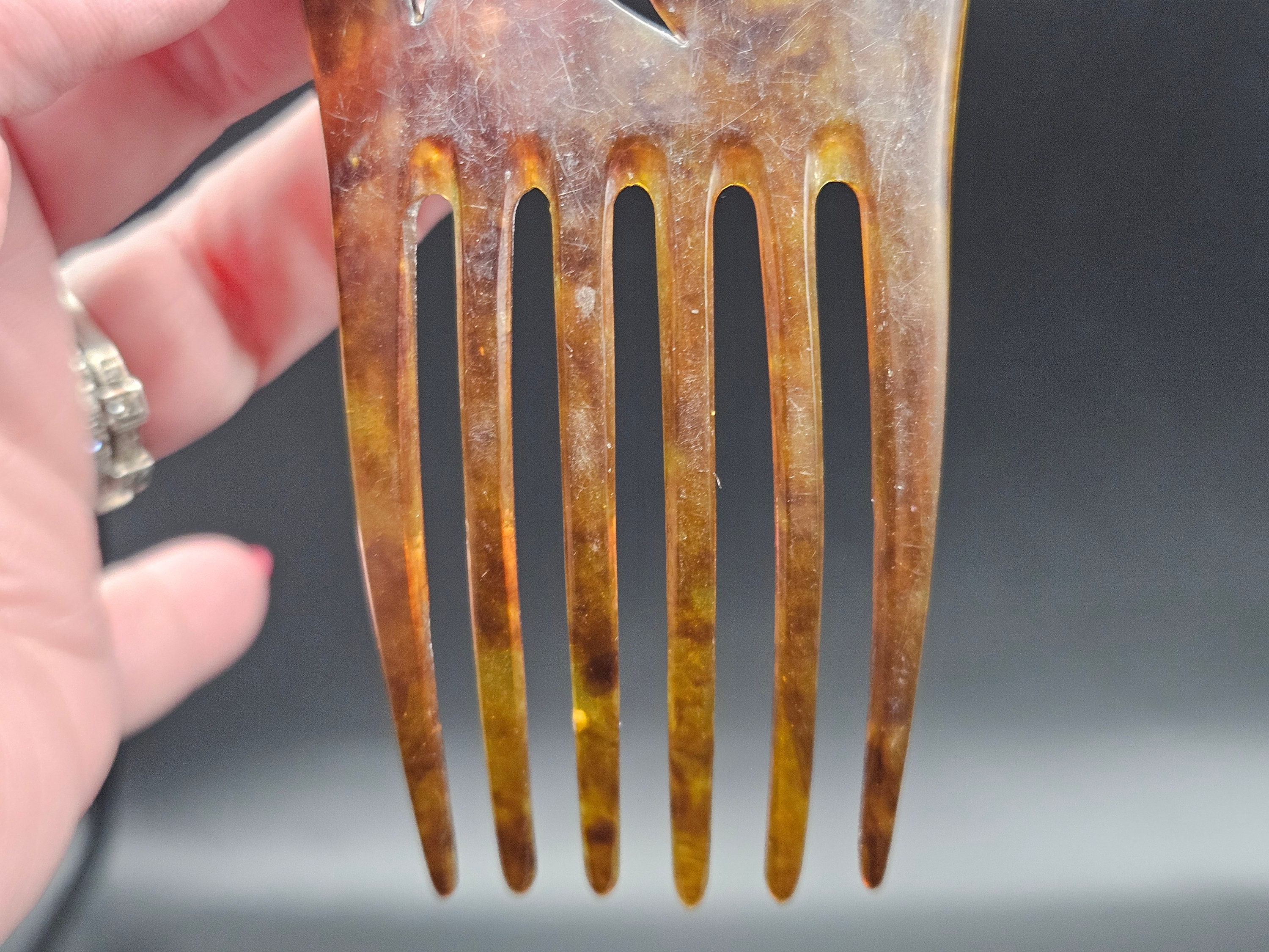 Antique Edwardian Art Nouveau to 1930s Tory Celluloid Hair Comb Pin - Etsy