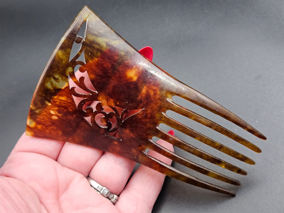 Antique Edwardian Art Nouveau to 1930s Tory Celluloid Hair Comb Pin - Etsy