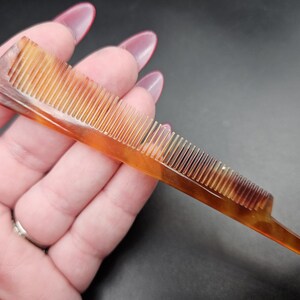 Antique Victorian or Edwardian Moustache Comb Torty Celluloid Long Tail ...