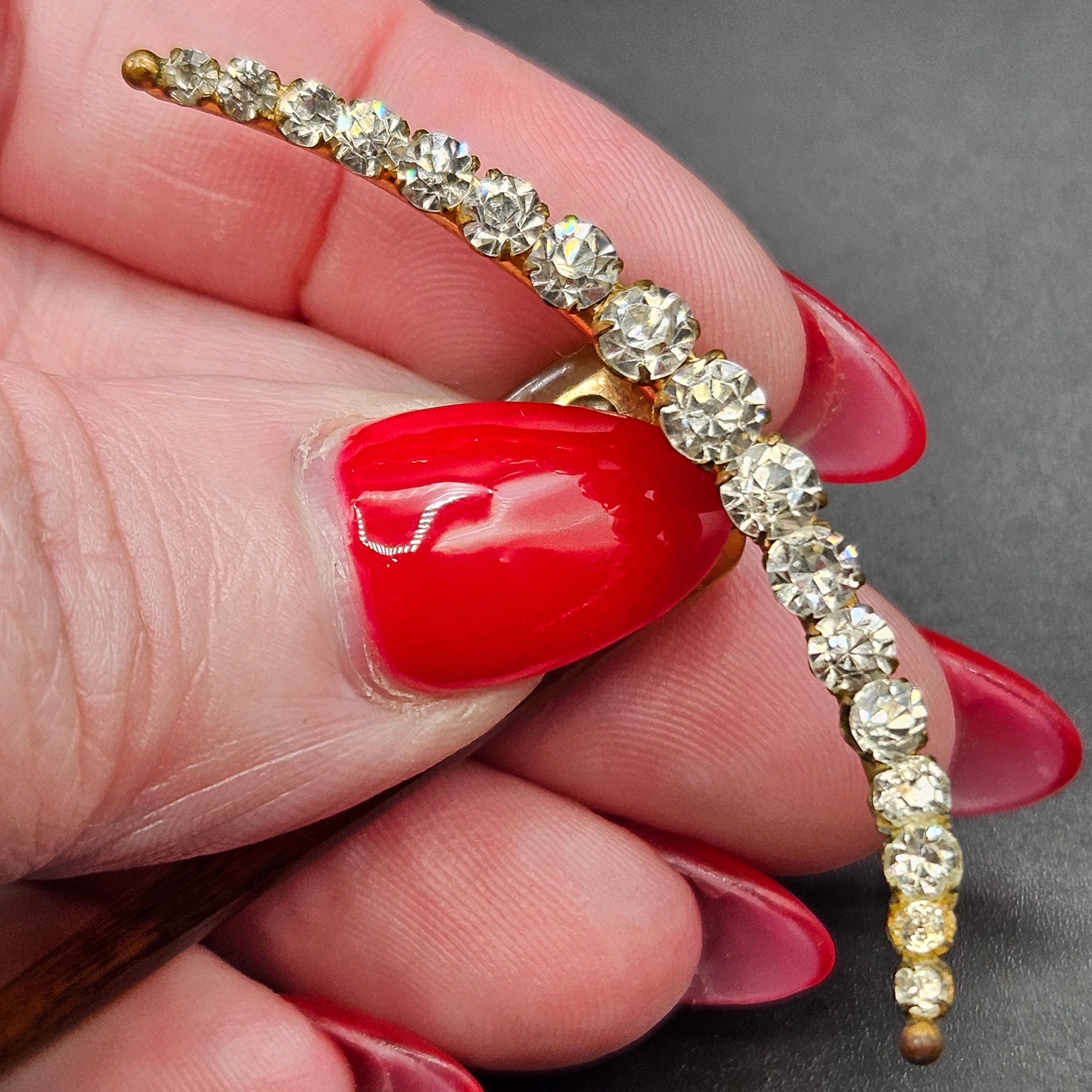 Antique Edwardian Crescent Moon Paste Celluloid Two Prong Hair - Etsy