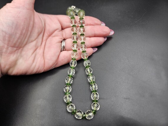 Antique 1930s Art Deco Clear Crystal Faceted Glass & … - Gem