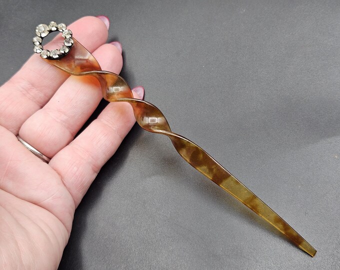 Antique Edwardian to 1930s Art Deco Paste Top Twisted Blonde Torty ...
