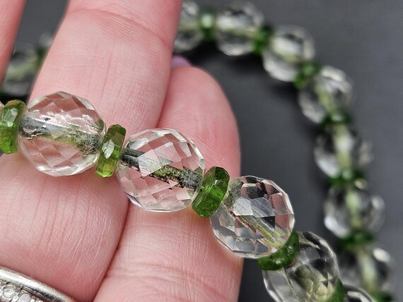 Antique 1930s Art Deco Clear Crystal Faceted Glass & … - Gem