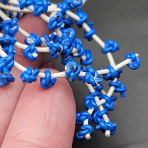 Vintage 1940s Wartime Make Do and Mend Large Blue & Cream Wirework Brooch - Etsy