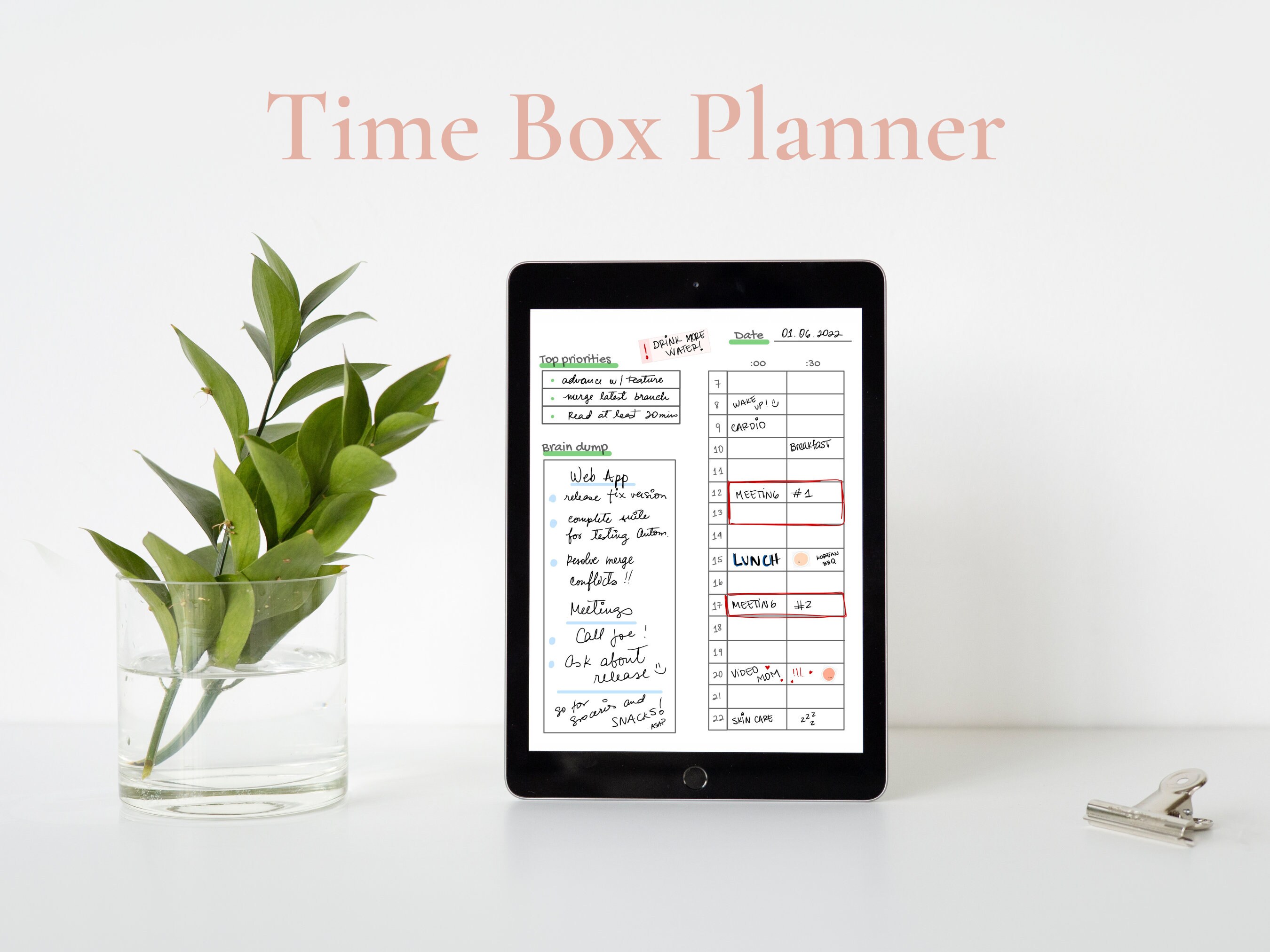 Timing Box Planner, Time Box Planner, Organize Planner, Time Blocks ...
