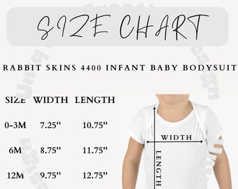 Rabbit Skins Sizes Rabbit Skins Baby Size Chart Rabbit Skins - Etsy