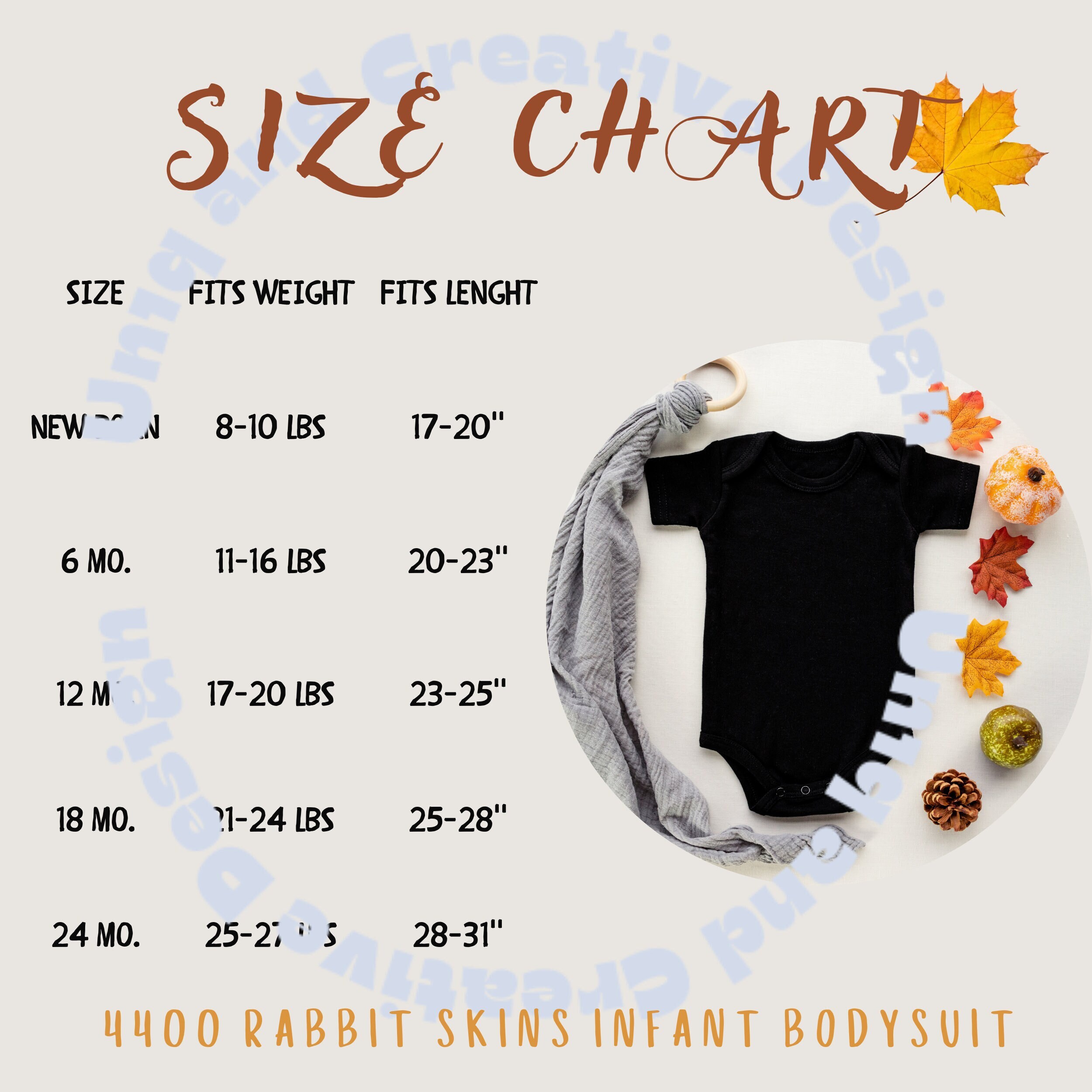 4400 SIZE CHART, Rabbit Skins 4400 Size Chart, Size Chart Rabbit Skins ...