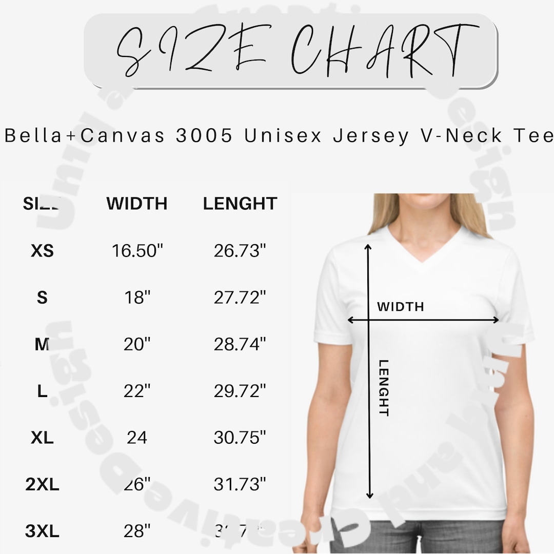 Bella Canvas Size Chart Bella Canvas 3005 Size Chart Bella Canvas ...