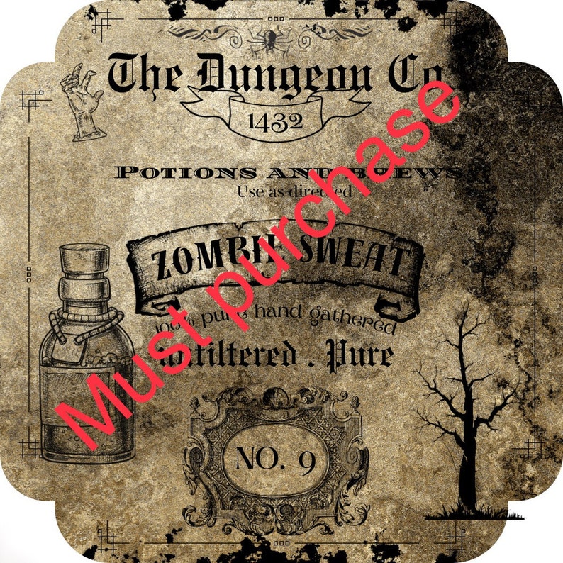 Potion Bottle Labels - Etsy