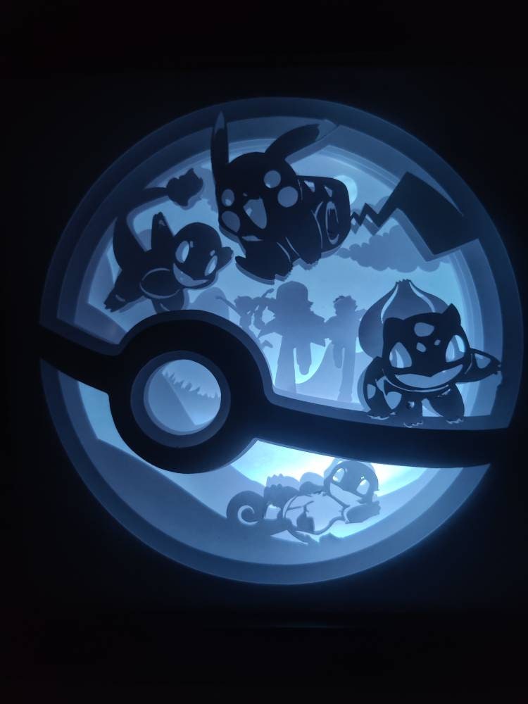 Amazing Pokémon-themed Light Frame lightbox - Etsy