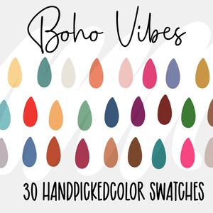 Boho Procreate Palette, Color Boho Swatches, Procreate Swatches - Etsy
