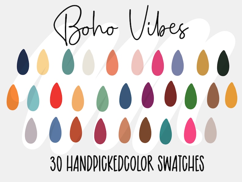 Boho Procreate Palette, Color Boho Swatches, Procreate Swatches - Etsy