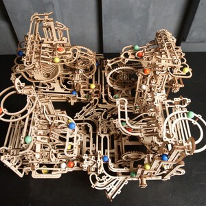 Model Marble Run Tiered Hoist Marble Run Model Kit 3D Wooden Model Kit ...
