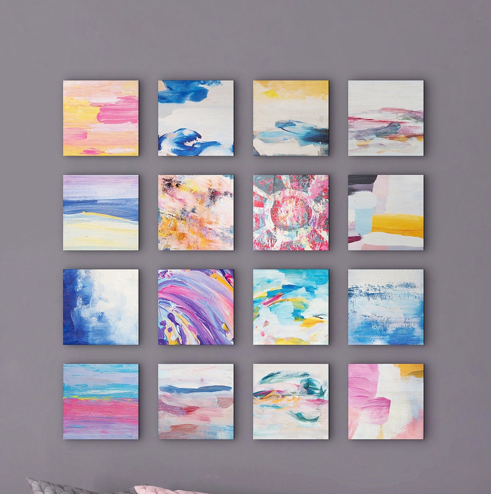 Wood Wall Art 3D Wood Tiles Abstract Wall Sculpture Modern Wood Art ...