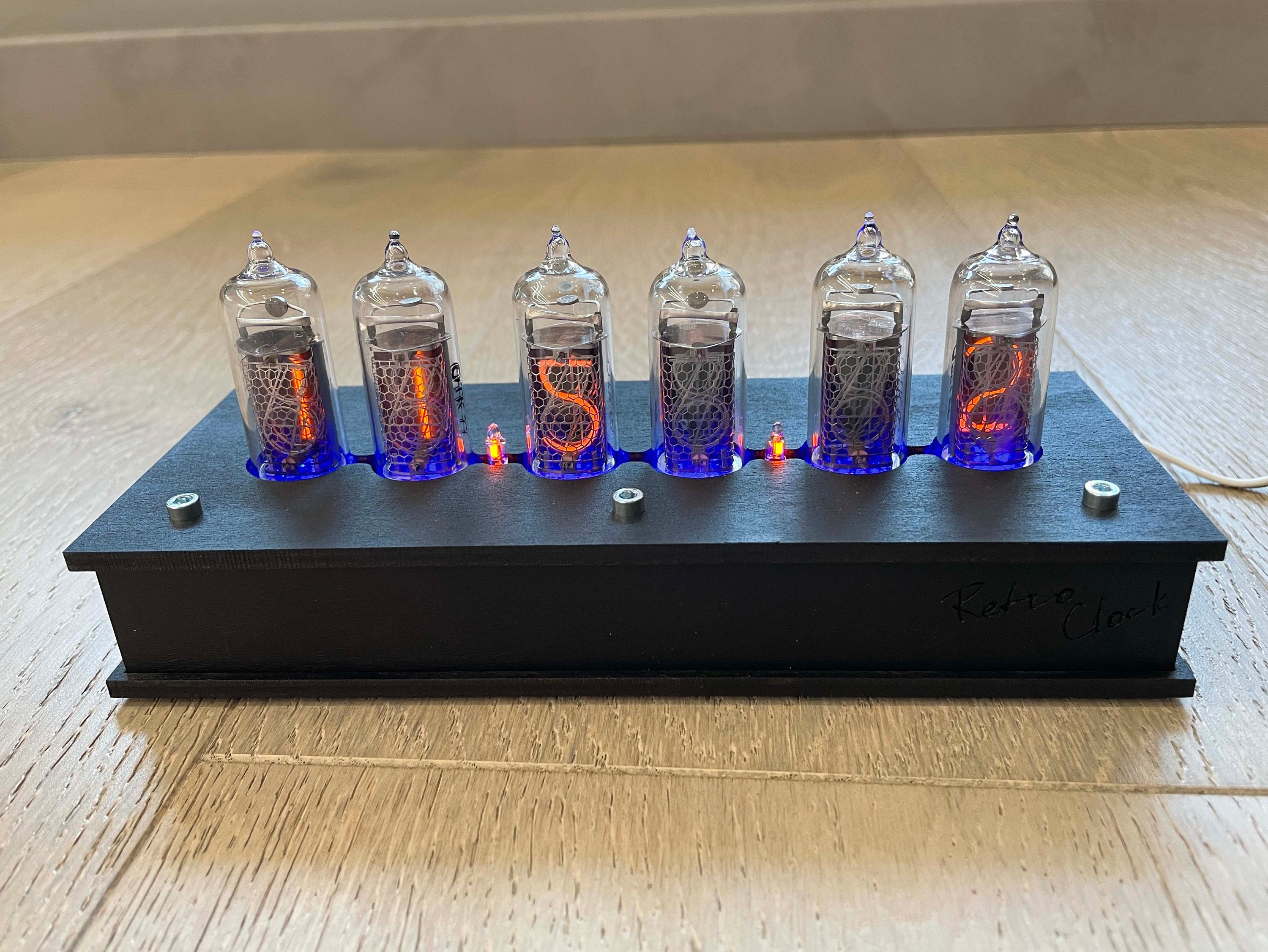 Nixie Tube Clock IN-14 Retro Nixie Clock for 6 Lamps Vintage - Etsy UK