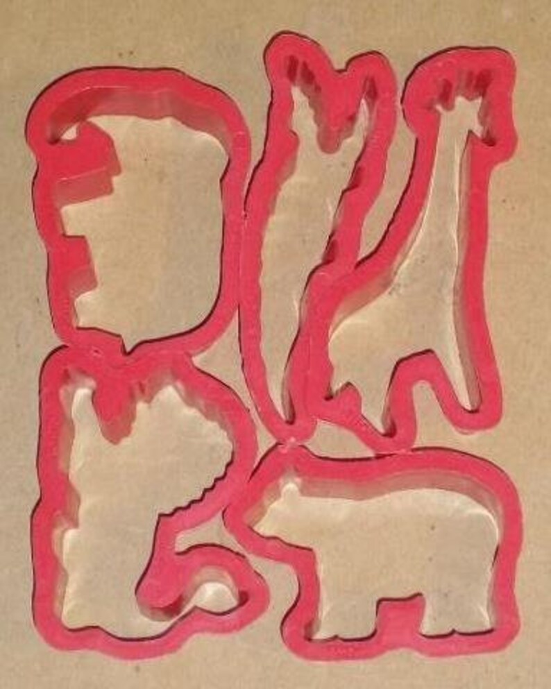 Vintage Jello Jigglers Cutters, Animal Shapes, Lion, Bear, Giraffe ...