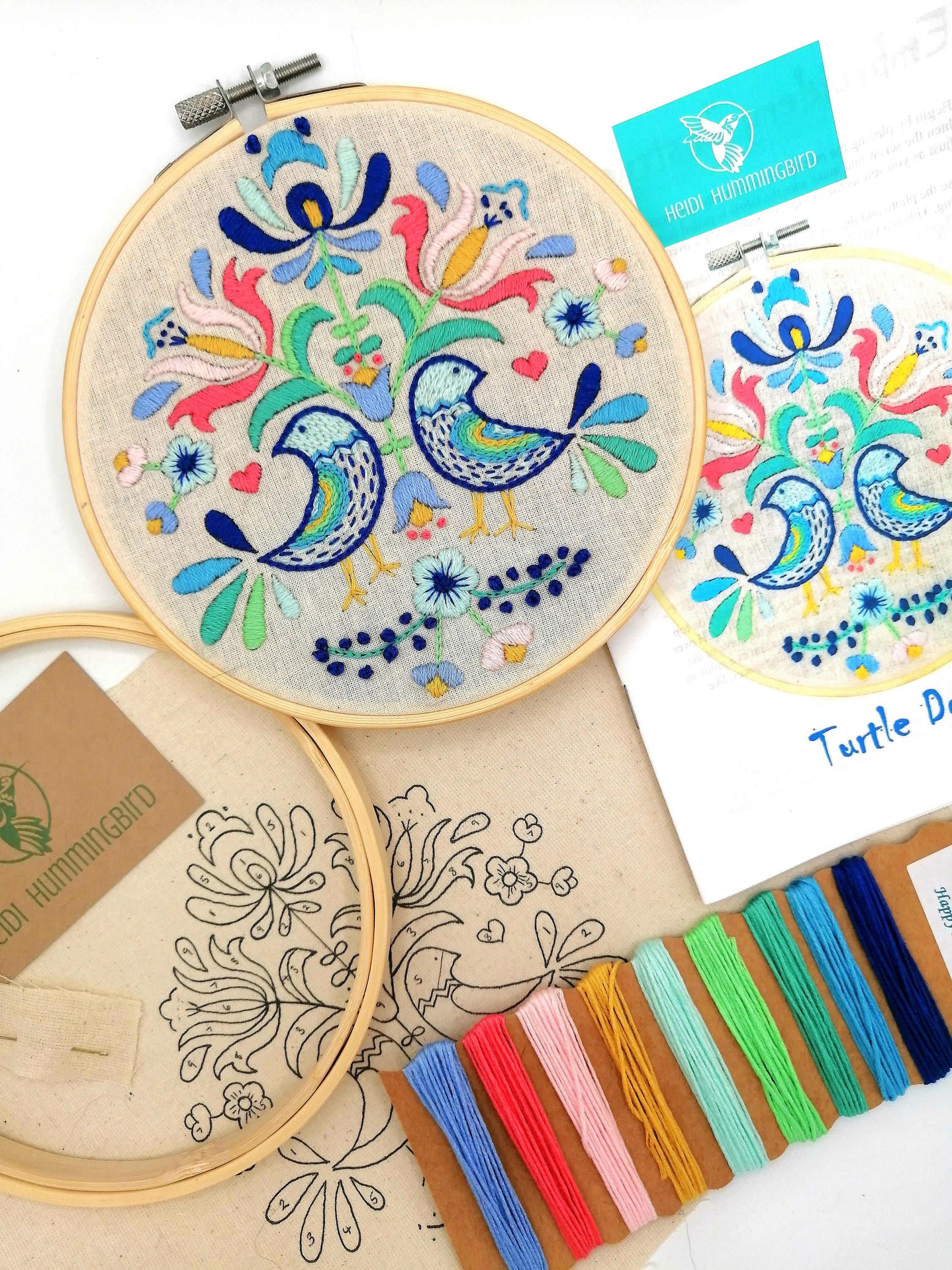 HEIDI HUMMINGBIRD PDF Pattern Turtle Dove Scandinavian Folk Art ...