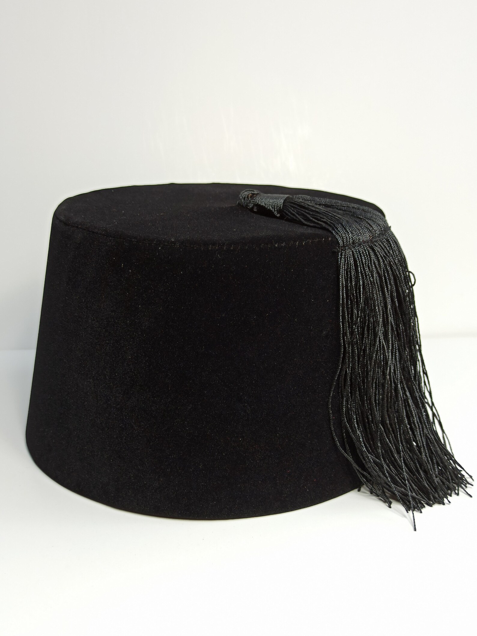 Red Velvet Fez Hat Genuine Egyptian Tarboosh With Black Tassel Hats ...