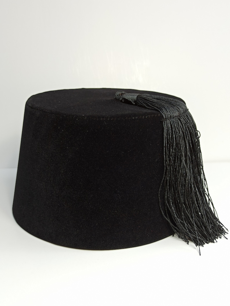 Egyptian Turkish Red Fez Tarboush Doctor Who Tassel Real Velvet Hat ...
