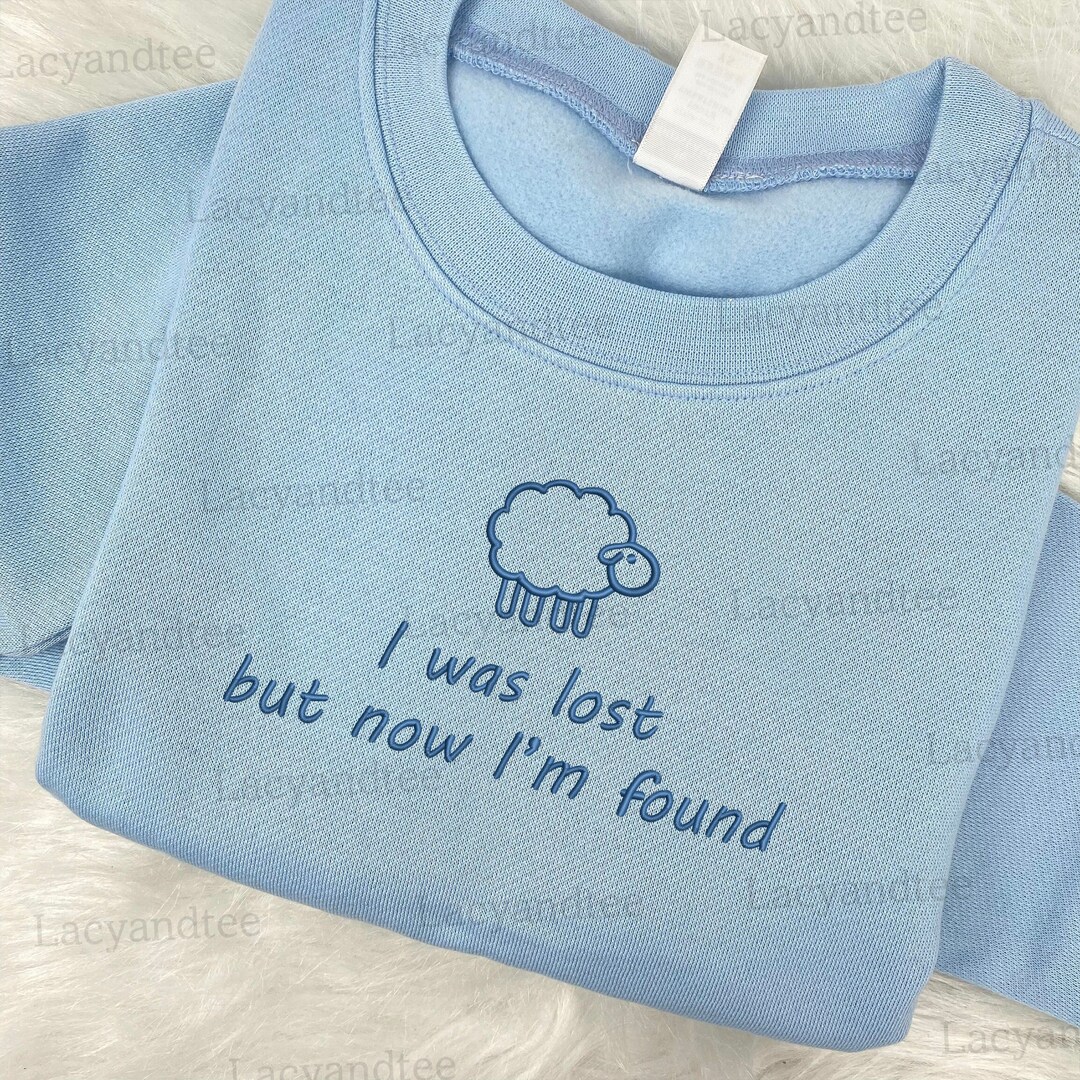 Lost Sheep Embroidered Sweatshirt, Shepherd Crewneck, Christian ...