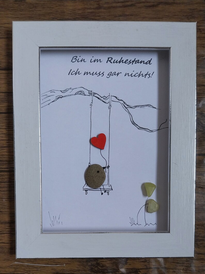 Steinbild / Bild / Geschenk / Abschied /Rente /Rentner / - Etsy.de