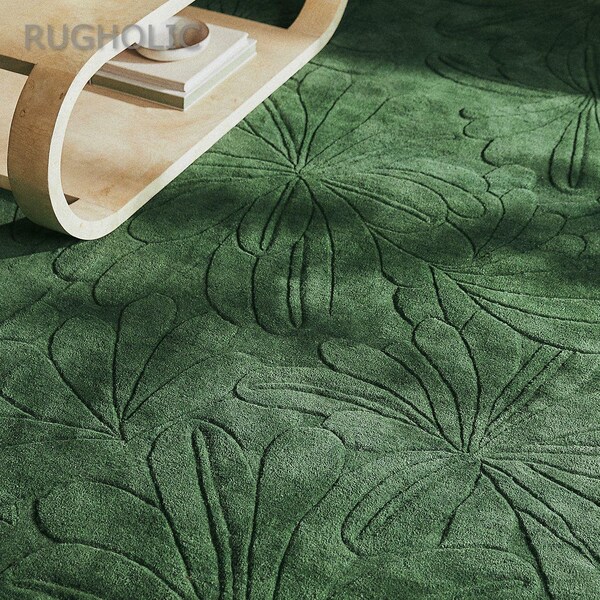 Dark Green Rug - Etsy