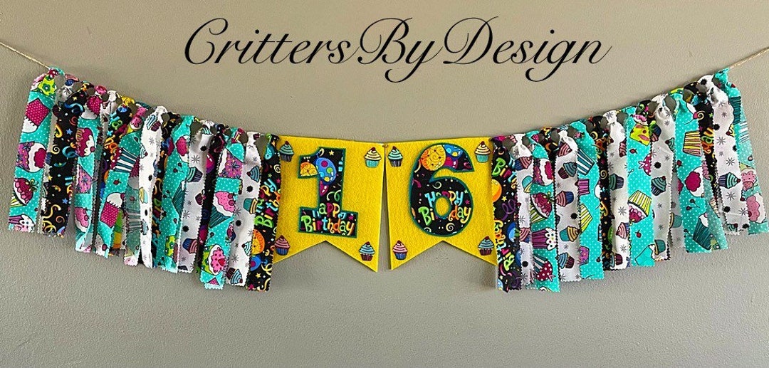 Any Age Birthday Banner, Wall Banner, Birthday Banner - Etsy