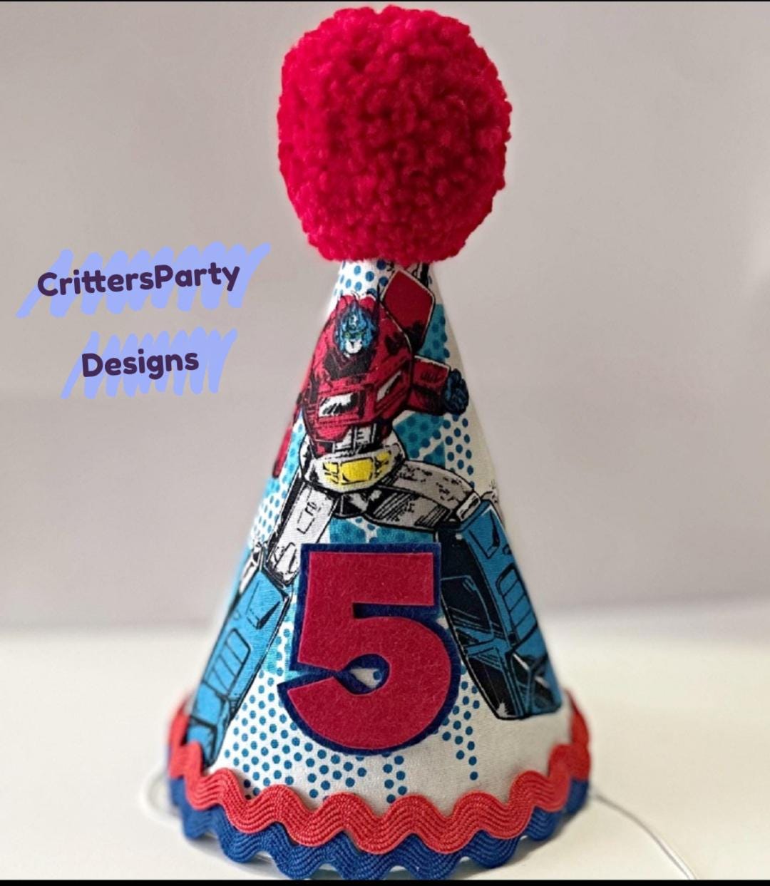 Optimus Prime Birthday Hat, First Birthday Accessories - Etsy