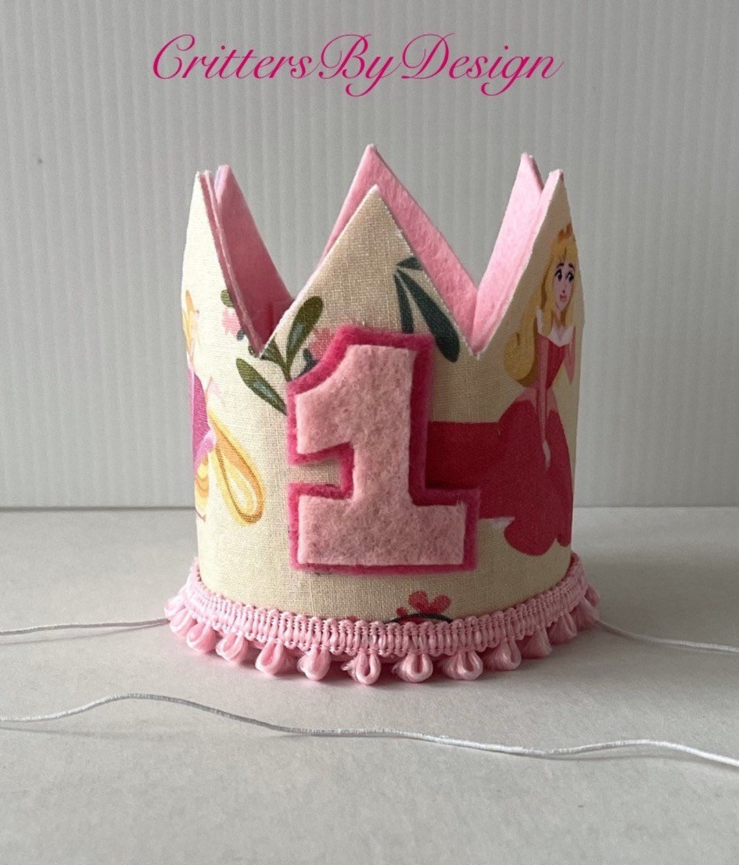 Princess First Birthday Mini Headband Crown, Princess Birthday Apparel ...