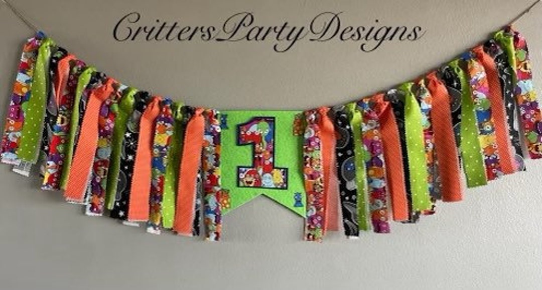 Alien First Birthday Highchair Banner, First Birthday Banner, Aliens ...