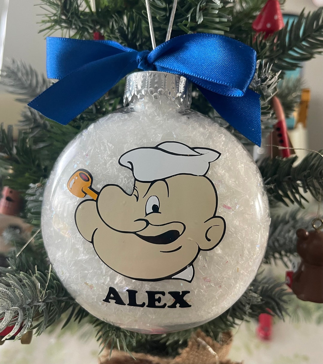 Personalized Popeye Ornament, Popeye Custom Ornament, Popeye Gift - Etsy