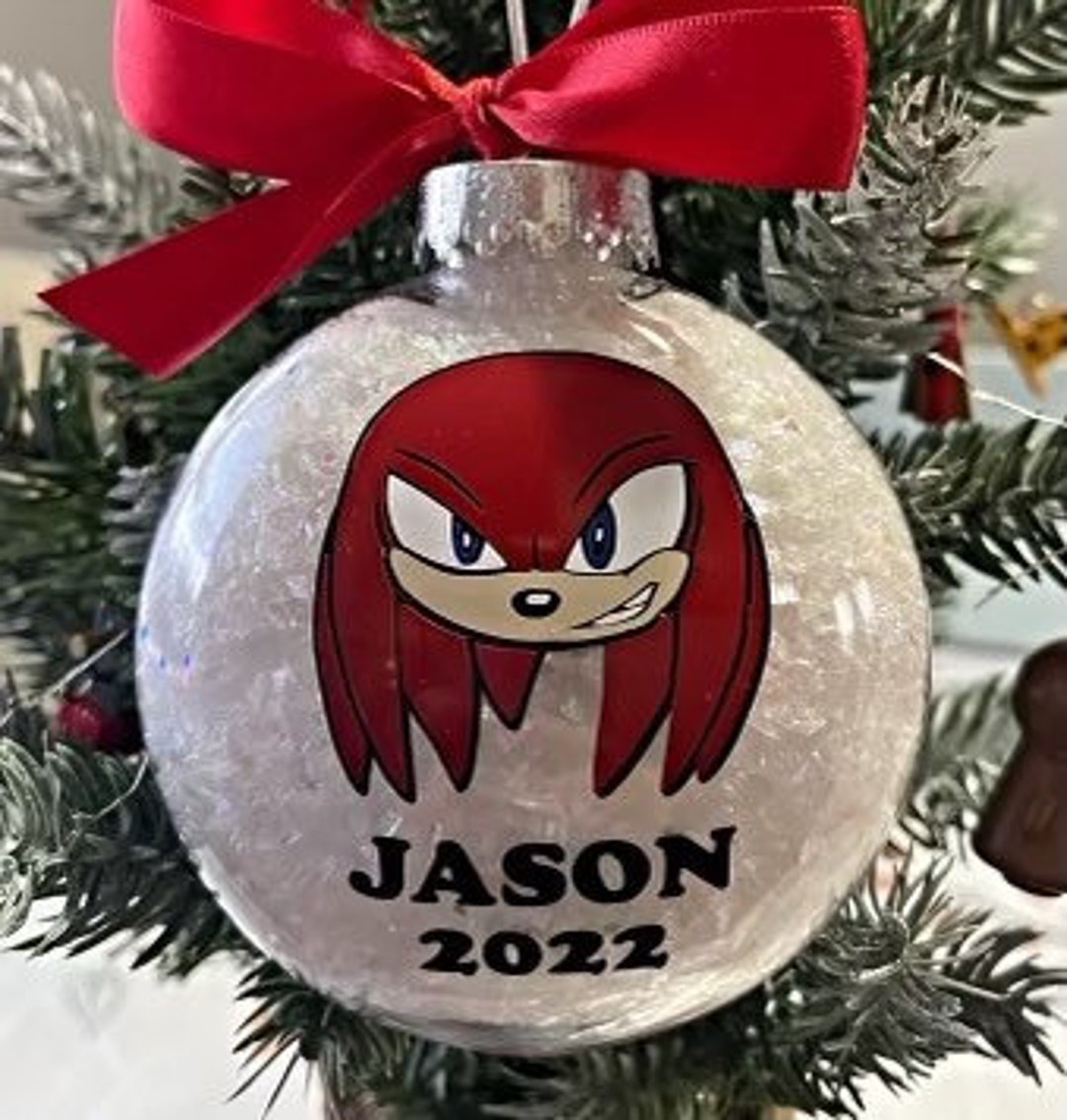 Personalized Sonic Knuckles Ornament, Knuckles Custom Ornament, Sonic ...