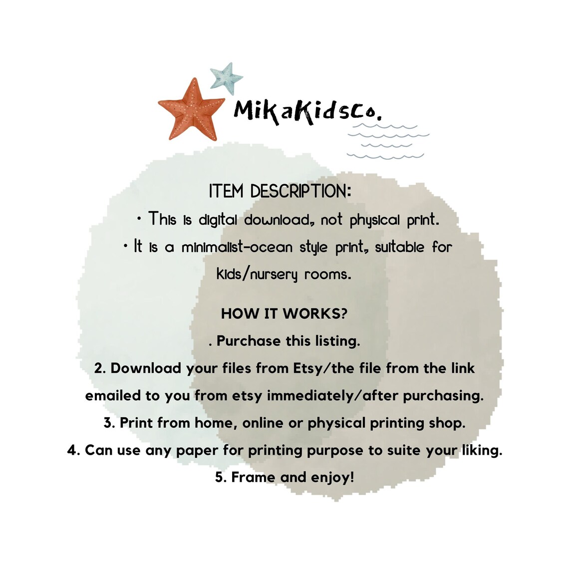 PRINTABLE Ocean Theme Prints for Nursery Wall Art Decor Whale | Etsy