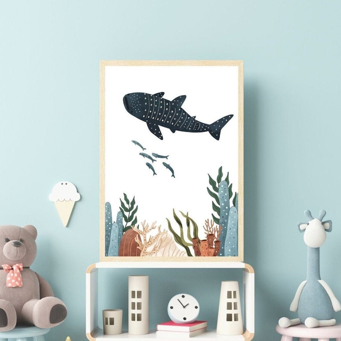 PRINTABLE Ocean Theme Prints for Nursery Wall Art Decor Whale - Etsy