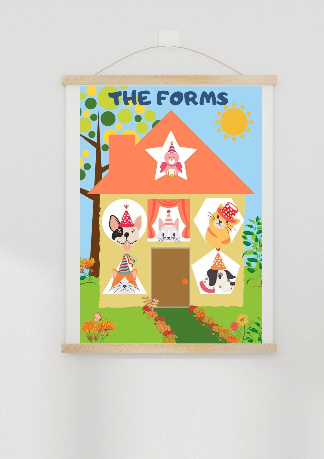Digital Poster of Shapes for Kids - Etsy