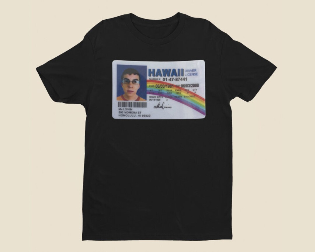 Mclovin Shirt 7 Colors Available Unisex Mens Womens Cotton Tee Sizes S ...