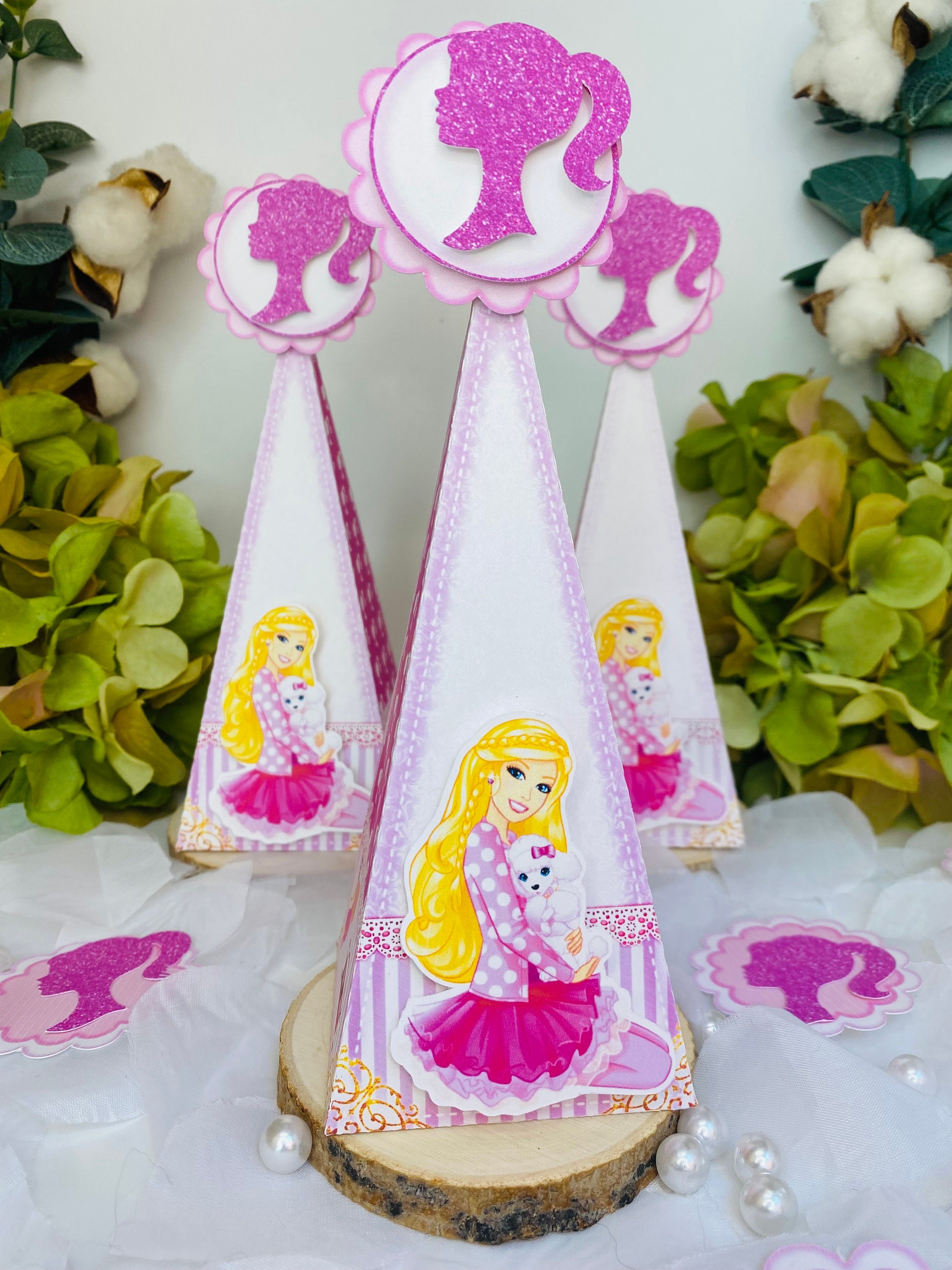 Barbie Favor Box Barbie Decoration pack With 12 Favor Boxes Barbie ...
