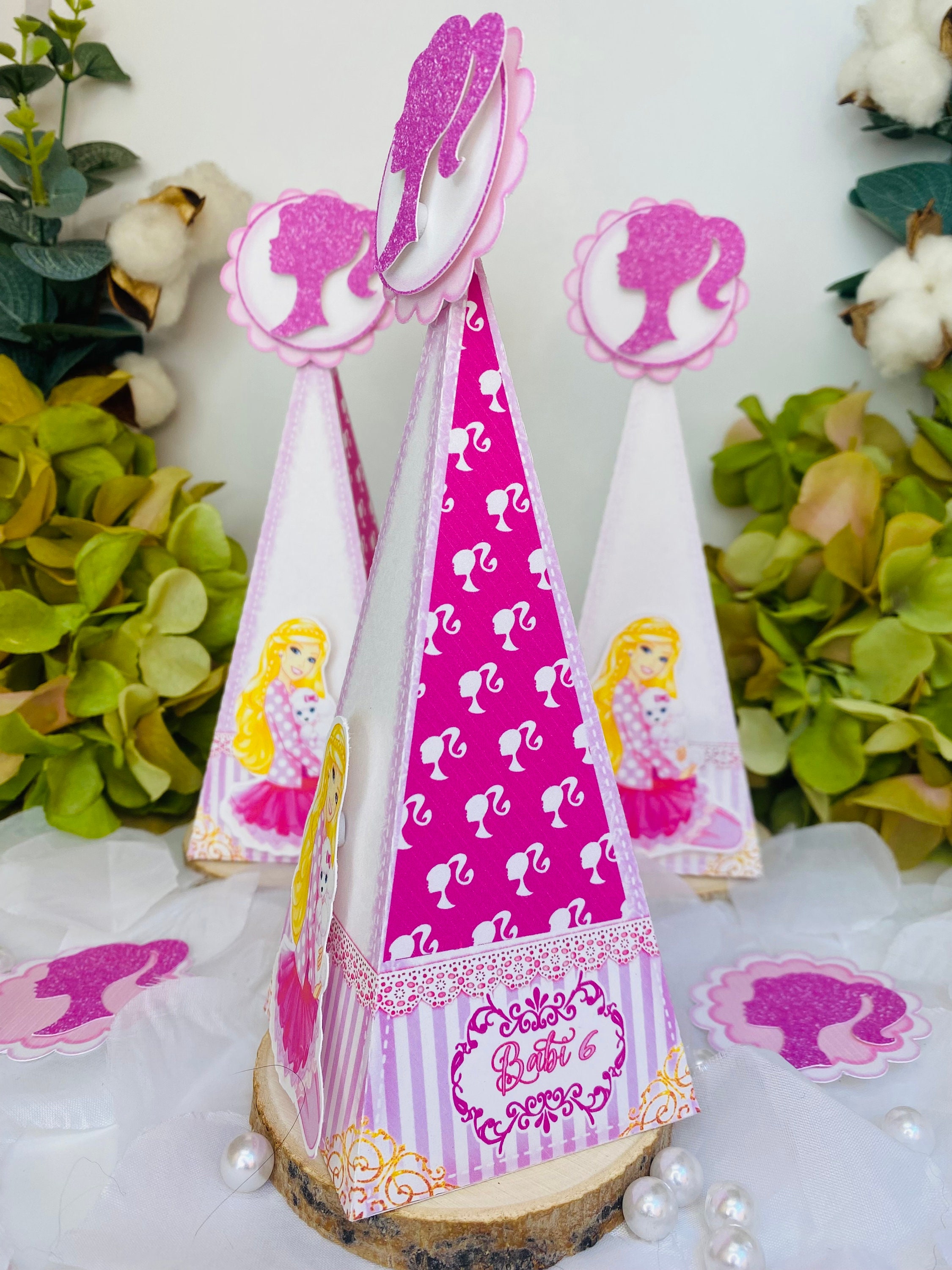 Barbie Favor Box Barbie Decoration pack With 12 Favor Boxes Barbie ...