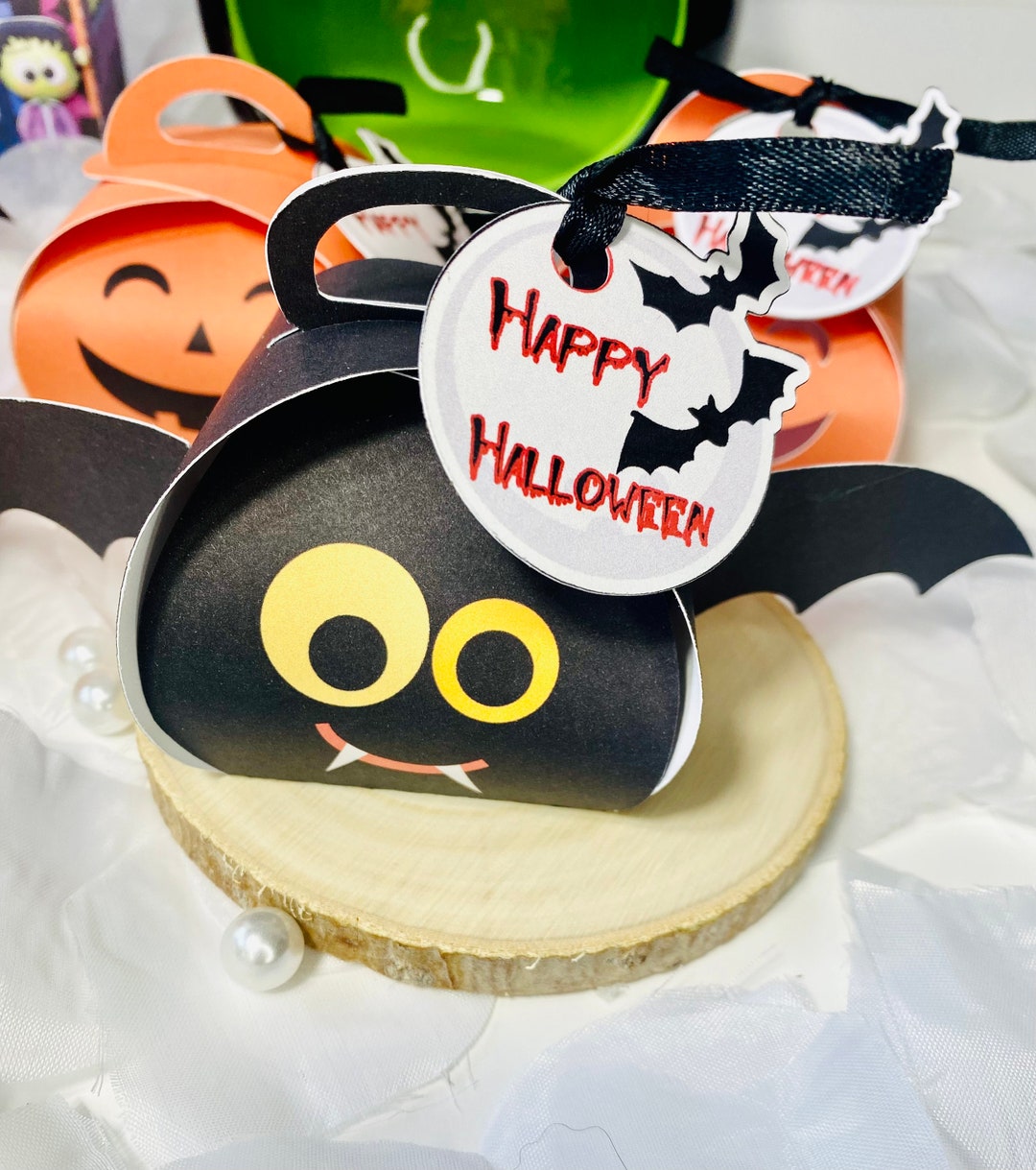 Favor Box Halloween Bat, Custom Favor Box, Goodie’s Box, Personalized ...